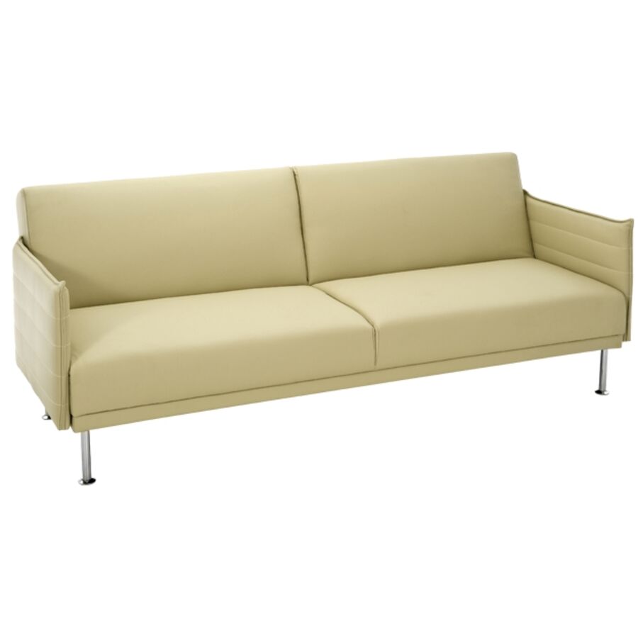 canapé-lit Trinity revêtement cuir synthétique Beige L 202 P 80 H 88 cm