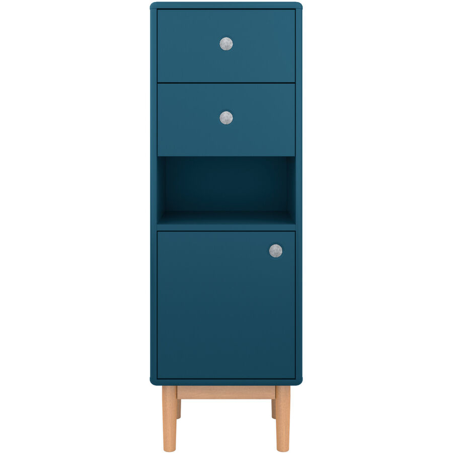 Armoire de salle de bain Tommy bois Pétrol L 40 P 33 H 118 cm