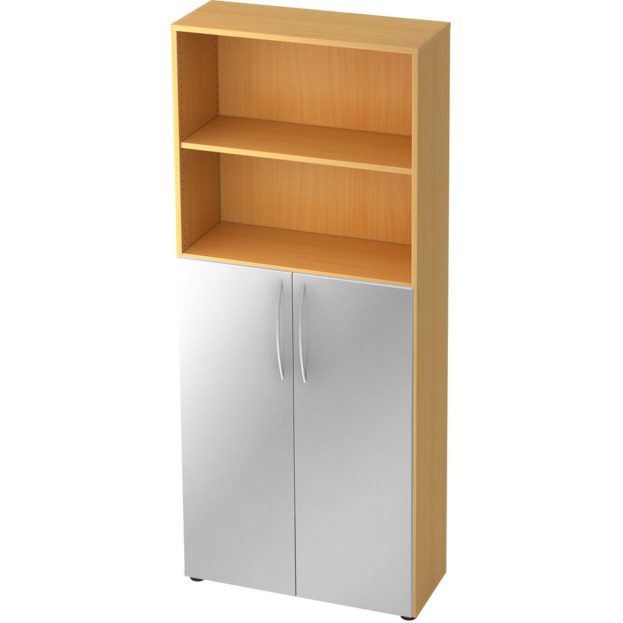 Regal Office Holzwerkstoff Silber B 80 T 34 H 188 cm| LIVIQUE