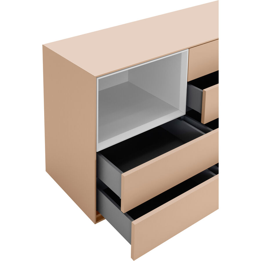 sideboard Mailand bois Blanc L 204 P 44 H 71 cm| LIVIQUE