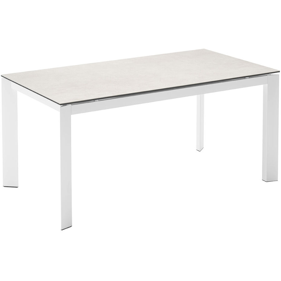 Table à manger extensible Baron Métal Écru L 130 P 85 H 75 cm