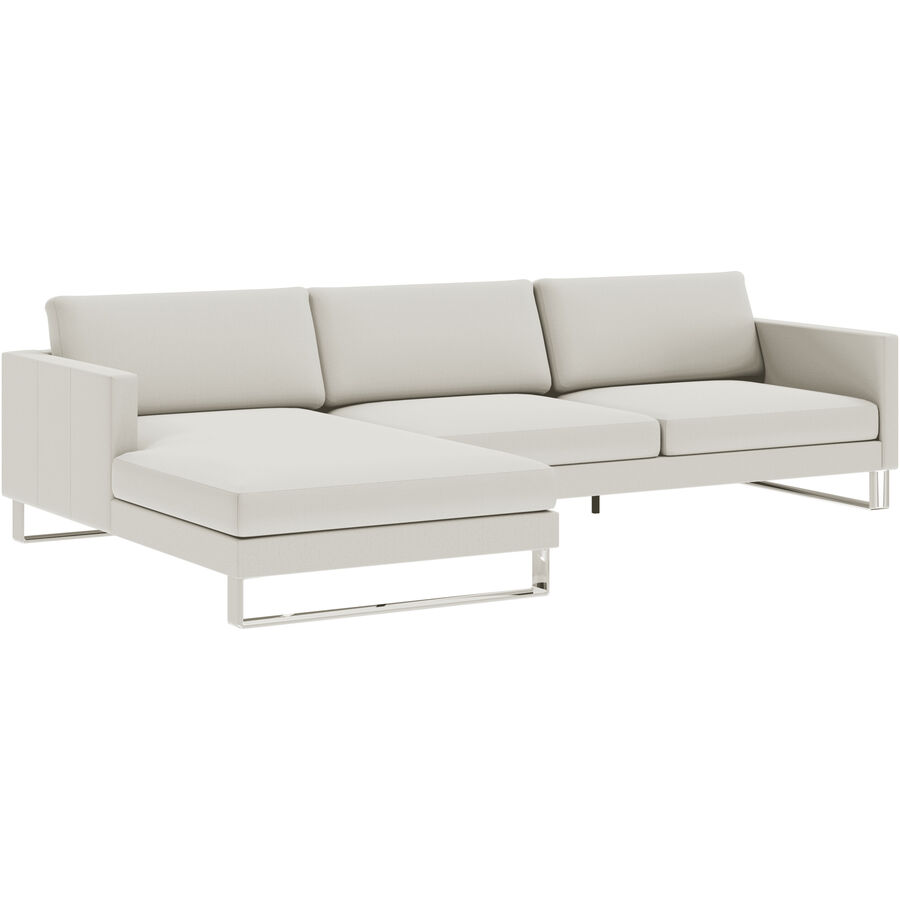 canape Domino tissu Beige L 286 P 181 H 80 cm| LIVIQUE